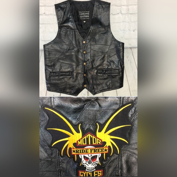 Navarre | Jackets & Coats | Navarre Italian Stone Genuine Leather Motor ...
